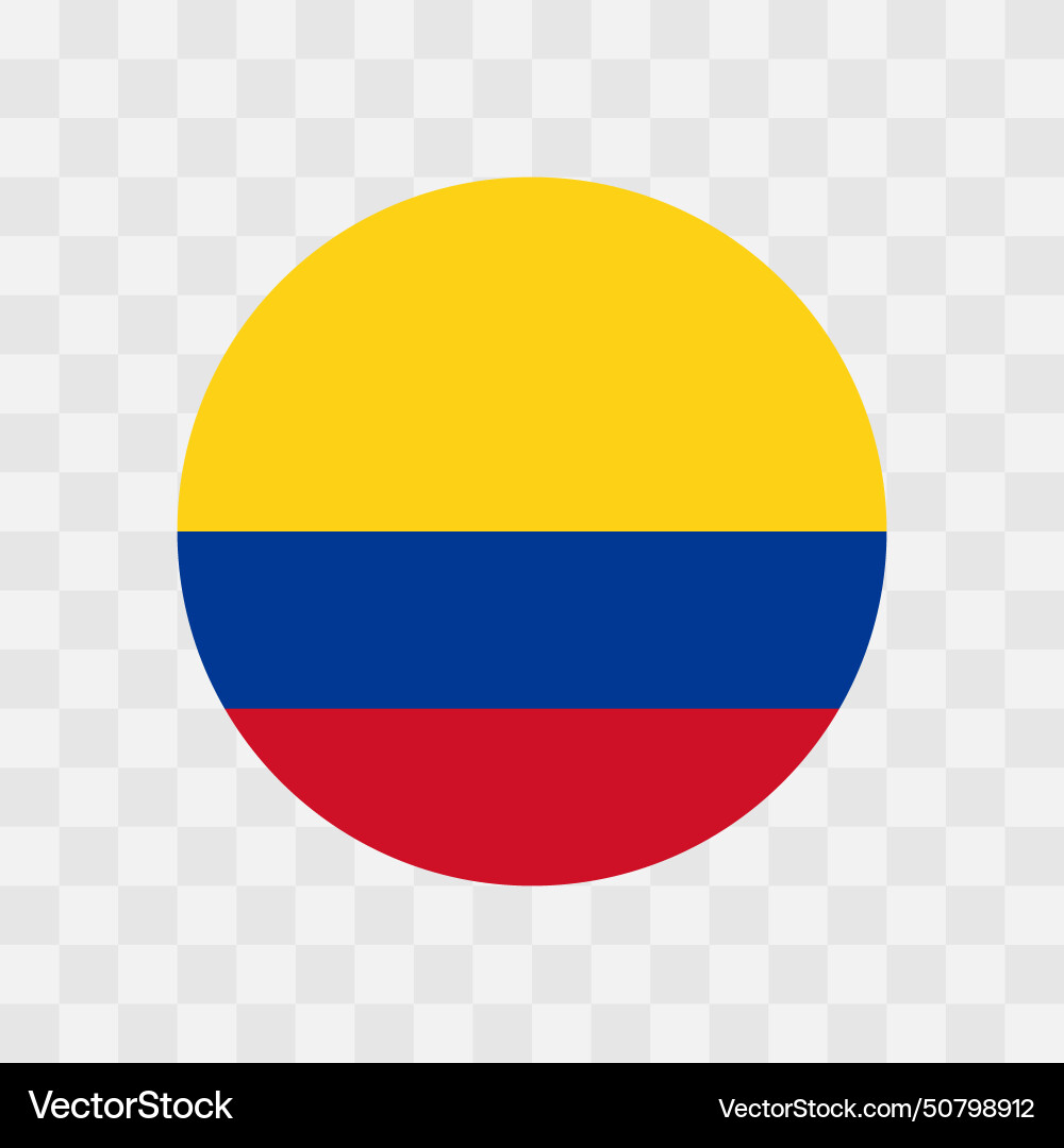 Circle flag of colombia Royalty Free Vector Image