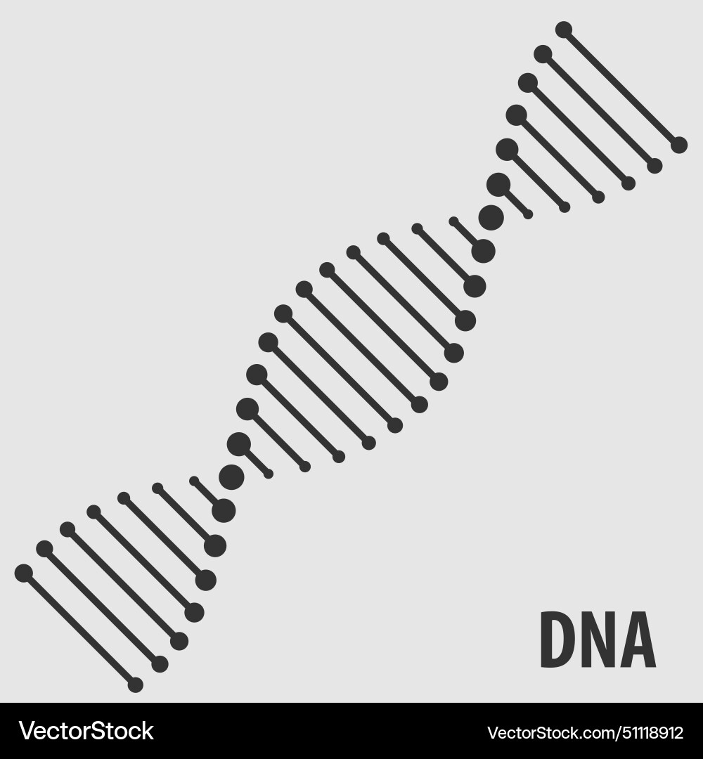 Dna helix icon human genetic symbol Royalty Free Vector