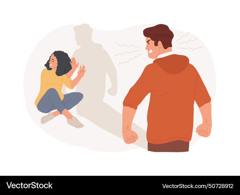 Domestic violence isolated concept Royalty Free Vector Image
