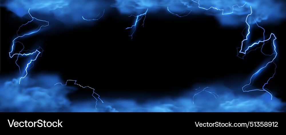 Frame design made of stormy blue sky Royalty Free Vector