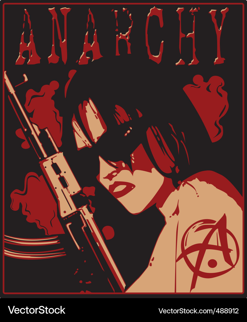 Girl anarchy Royalty Free Vector Image - VectorStock