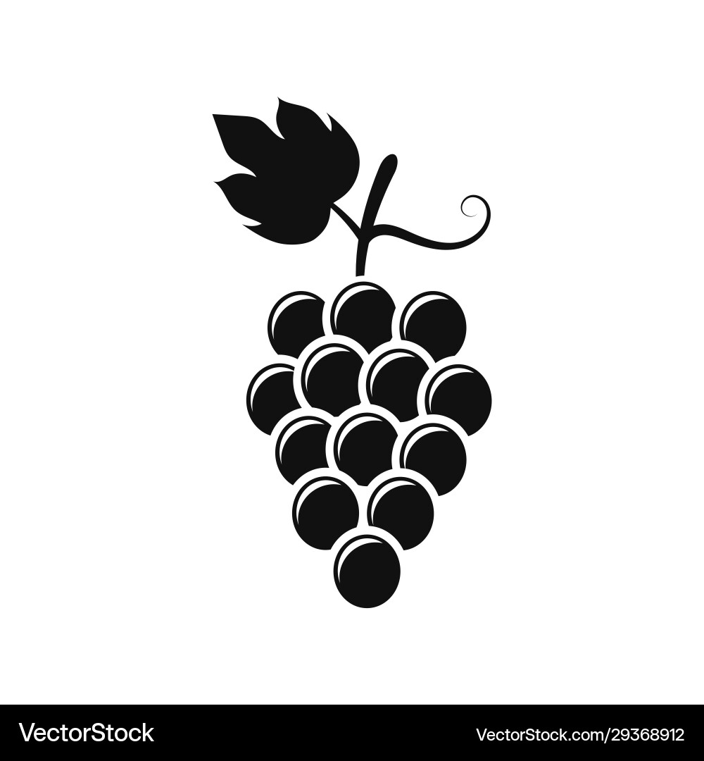 Grape icon flat design Royalty Free Vector Image