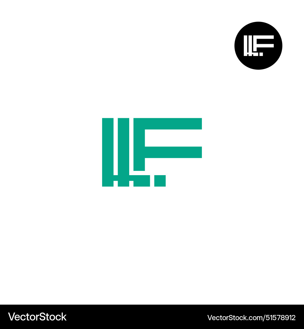 LLF Monogram Logo - Lettermark Royalty Free Vector Image
