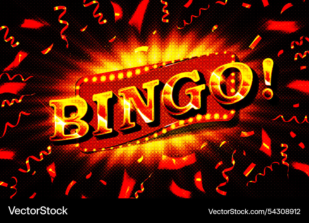 Realistic bingo game background composition Vector Image