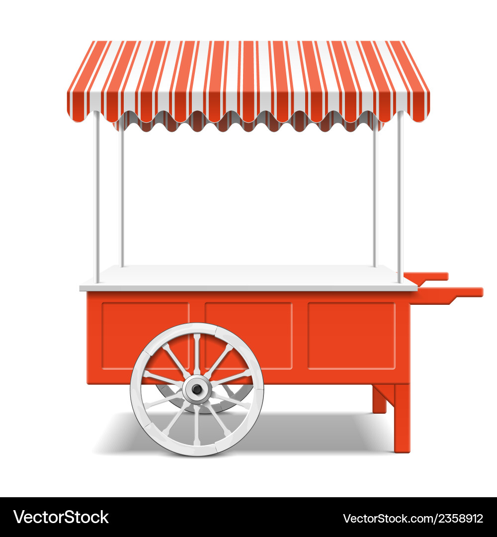 Red Farmer's Cart Royalty Free Vector Image - VectorStock