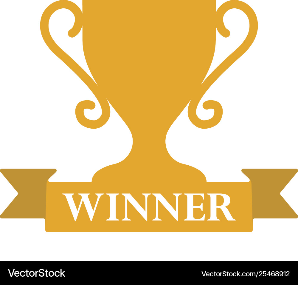 Trophy award winner icon template Royalty Free Vector Image