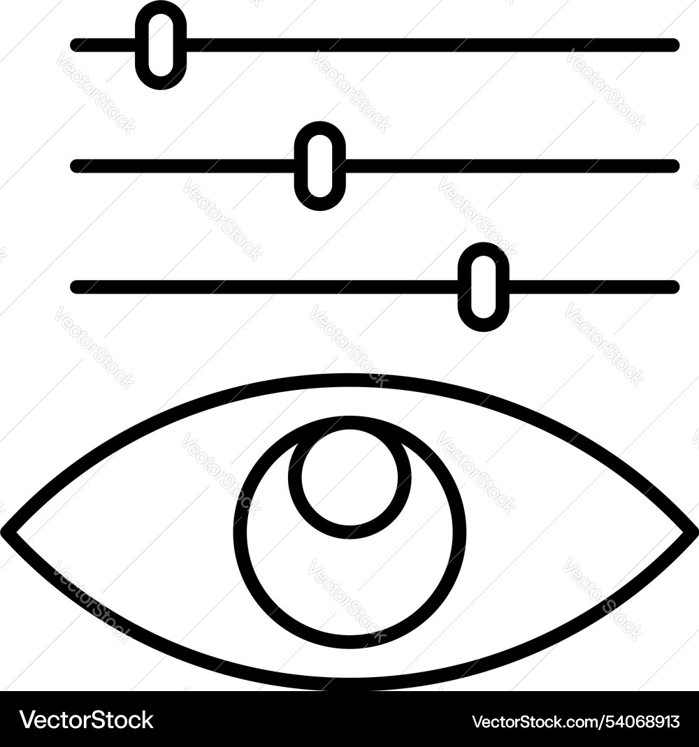 Color adjustment line icon design Royalty Free Vector Image