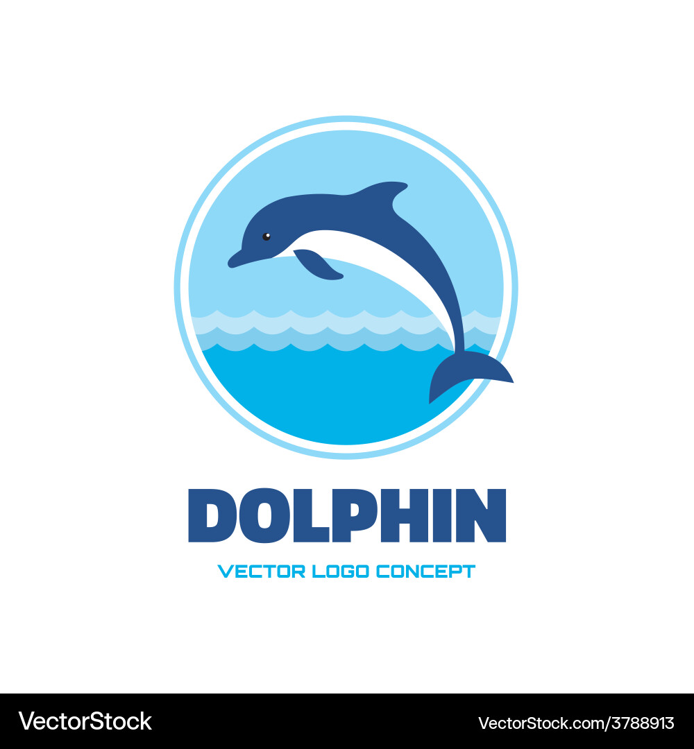 Dolphin - logo concept Royalty Free Vector Image