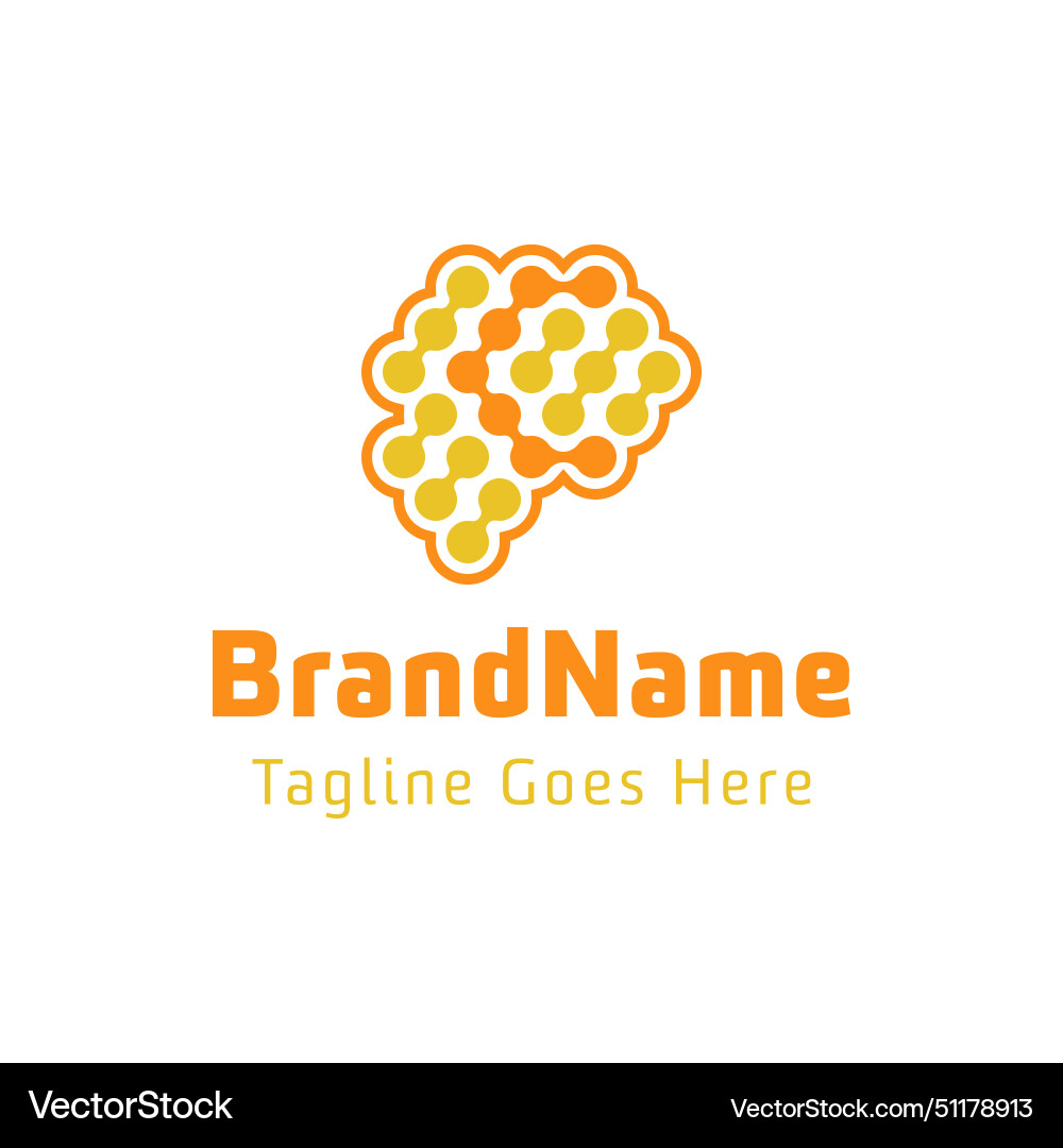 Letter c brain wave logo for business related Vector Image