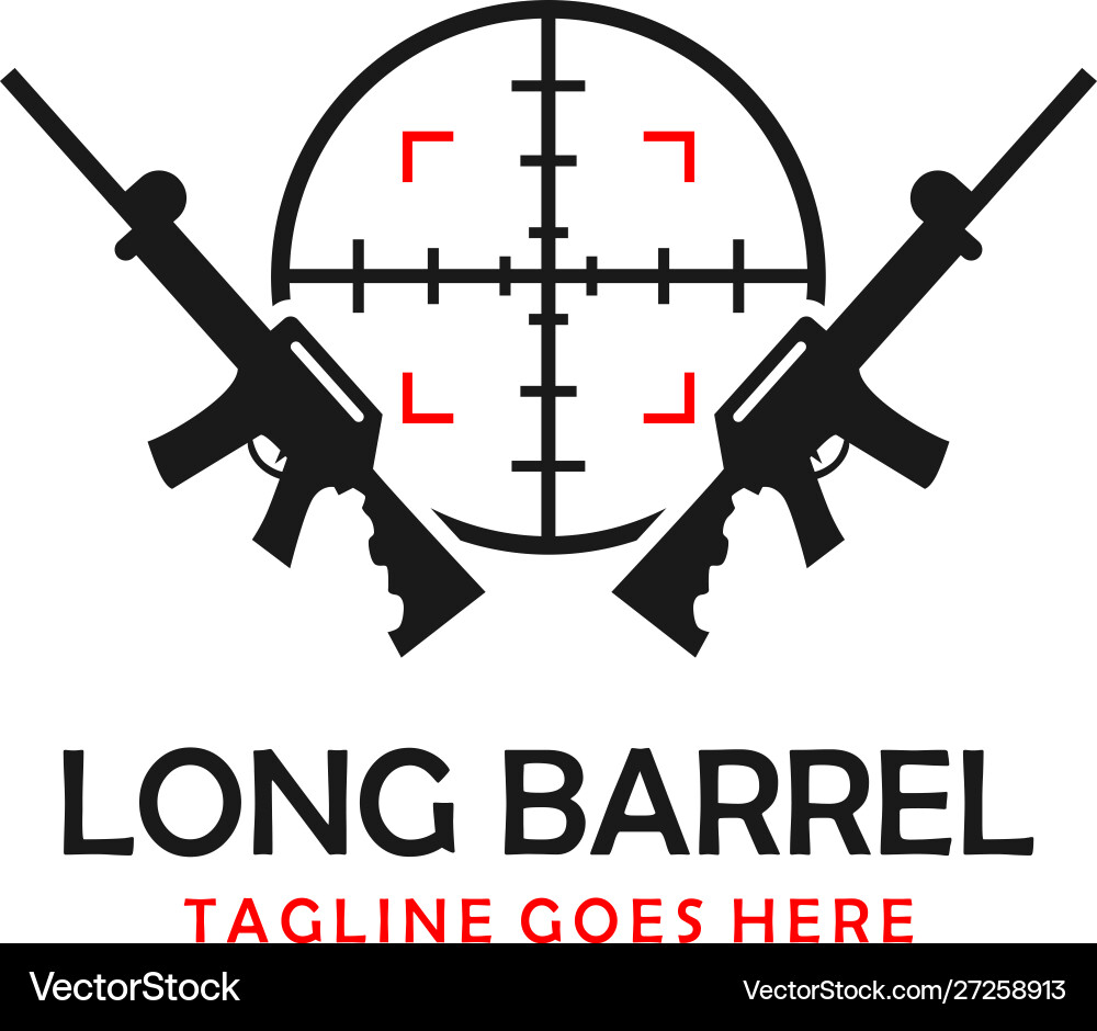 Long Shotgun Logo Royalty Free Vector Image - VectorStock