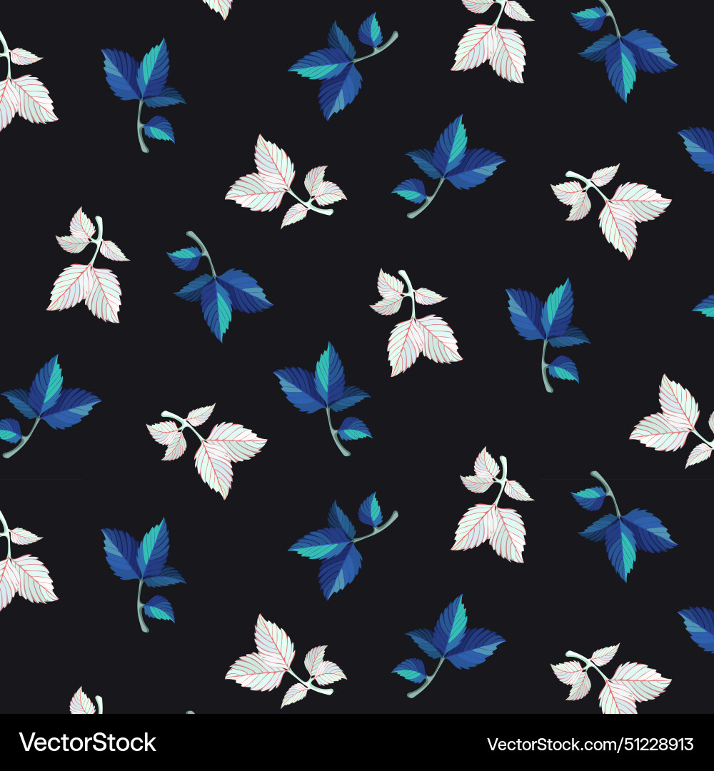 Pattern with colorful leaves Royalty Free Vector Image