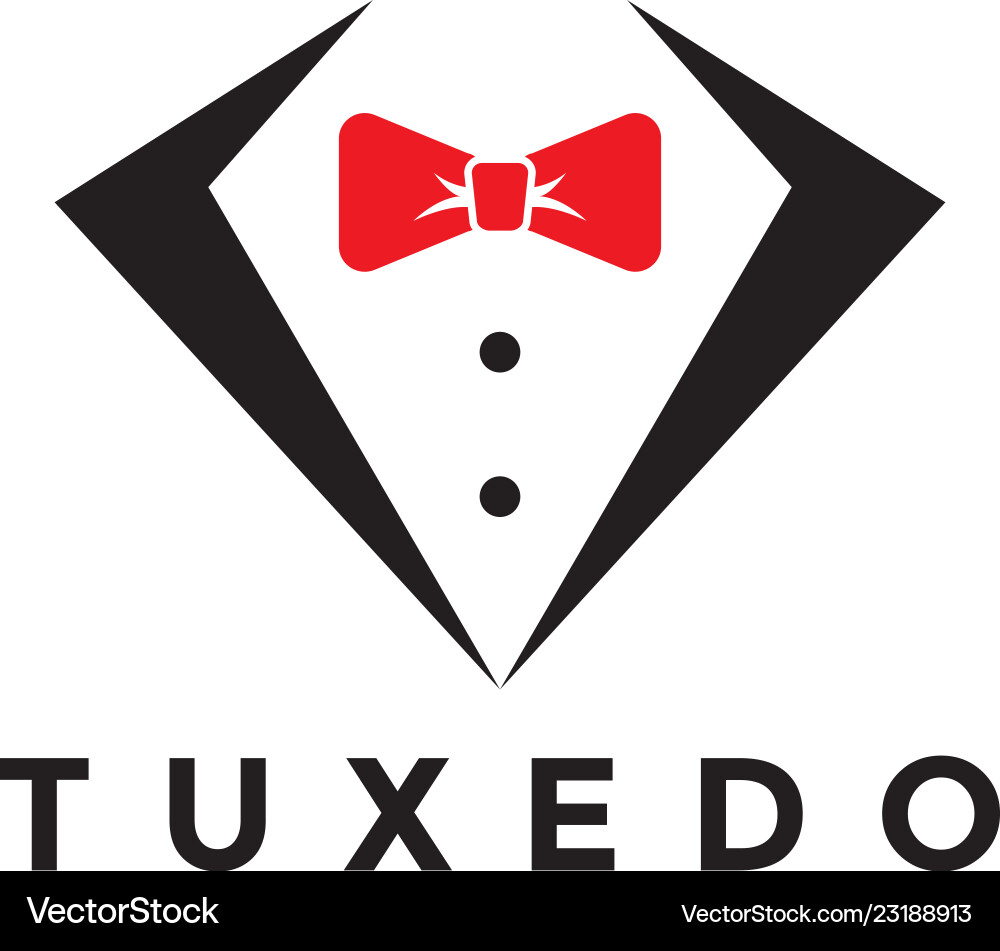 Tuxedo logo design inspiration Royalty Free Vector Image