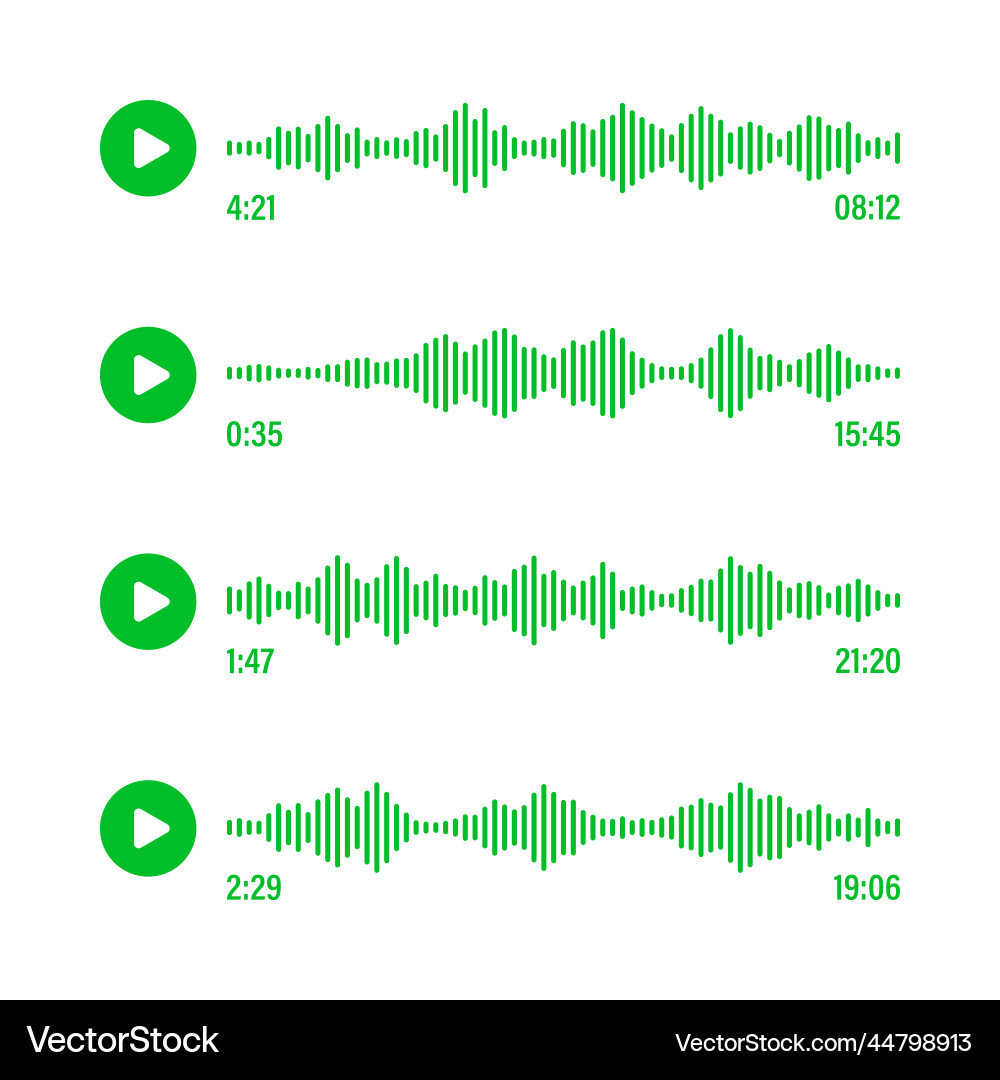 Voice message social media chat conversation Vector Image