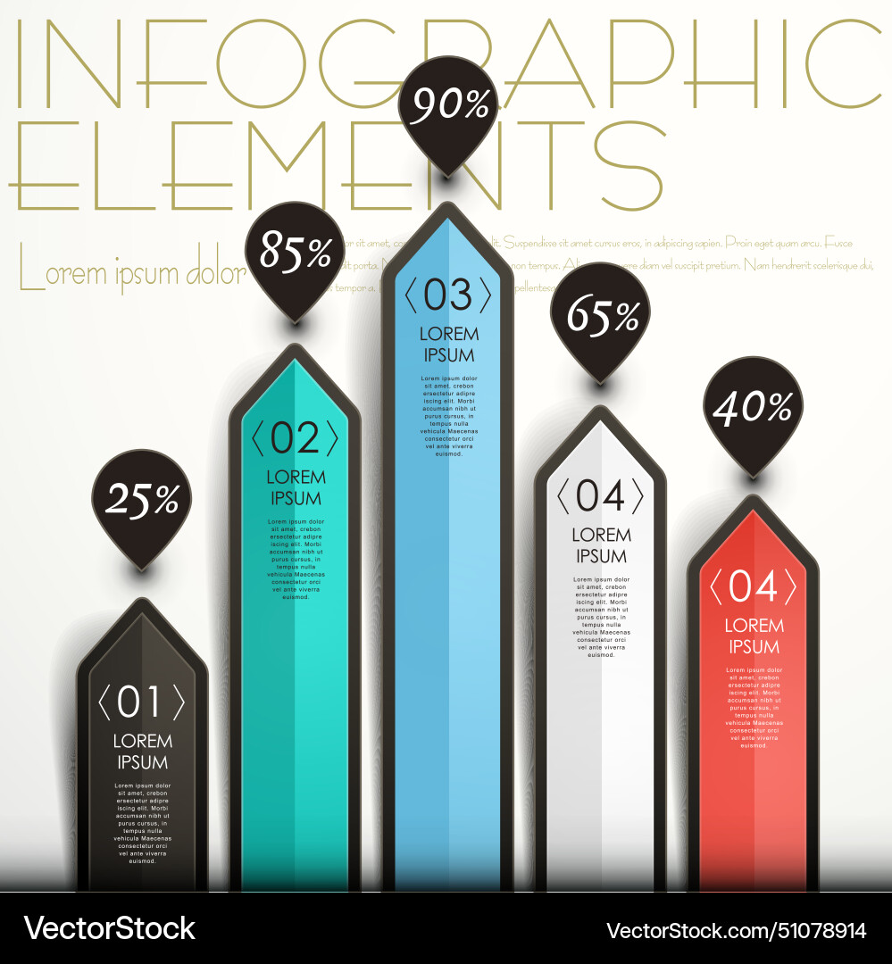 Abstract bar chart infographics Royalty Free Vector Image
