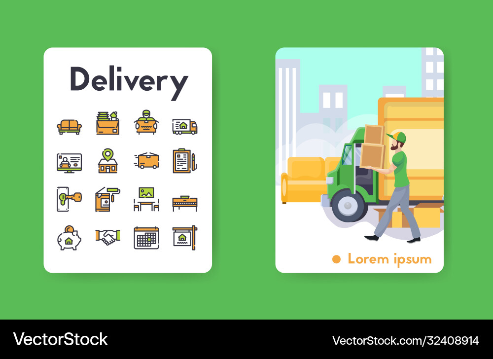 Delivery guy character design cartoon Royalty Free Vector