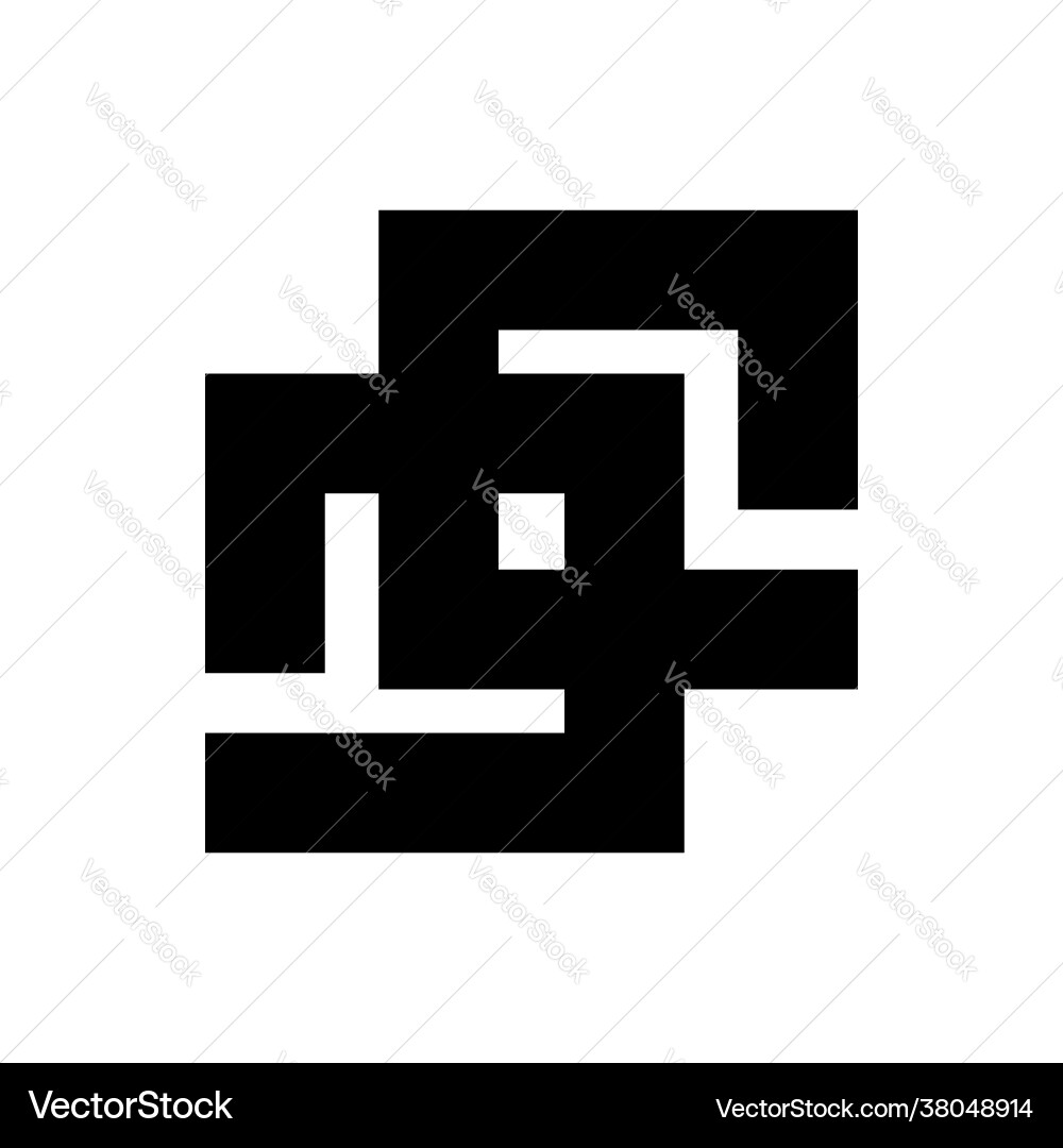 Dg dd gd go initials geometric company logo Vector Image