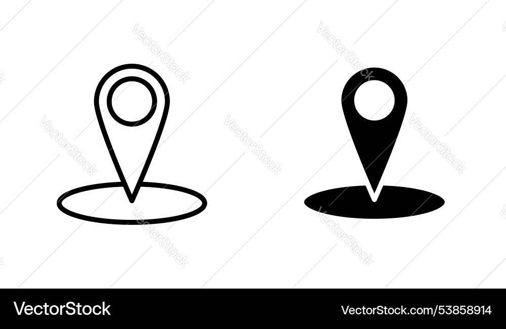 Located icon set Royalty Free Vector Image - VectorStock