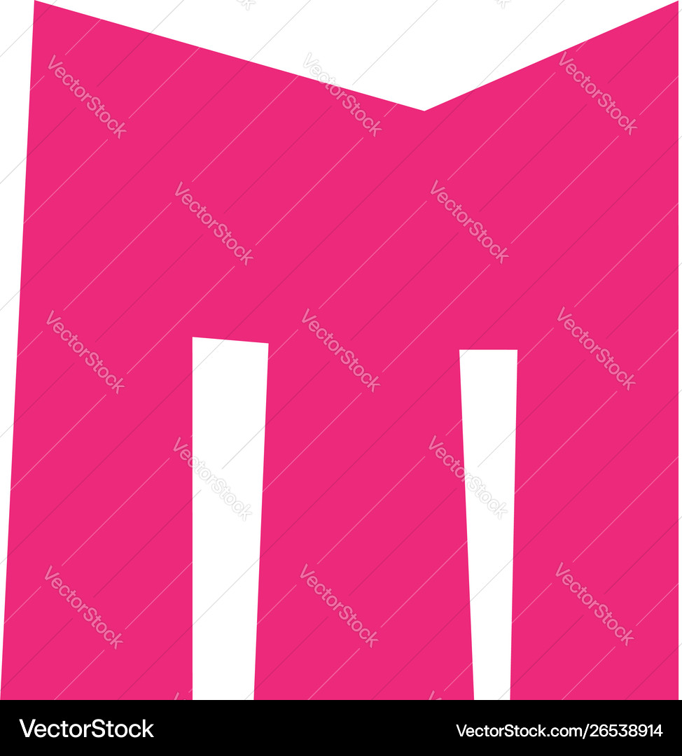 Simple font alphabet cuted from colored paper Vector Image