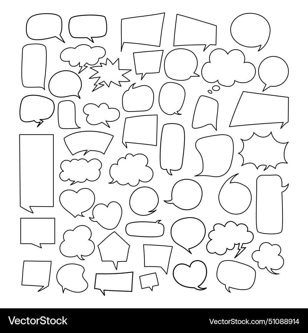 Speech bubbles chat boxes message balloons Vector Image Speech bubbles chat boxes message balloons Vector Image