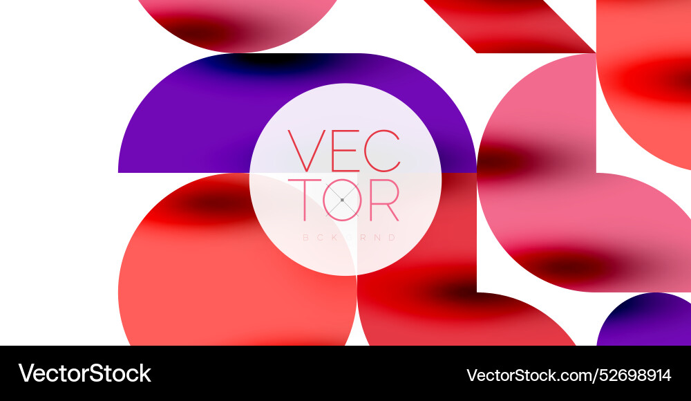 Tech minimal circular shapes geometric art Vector Image