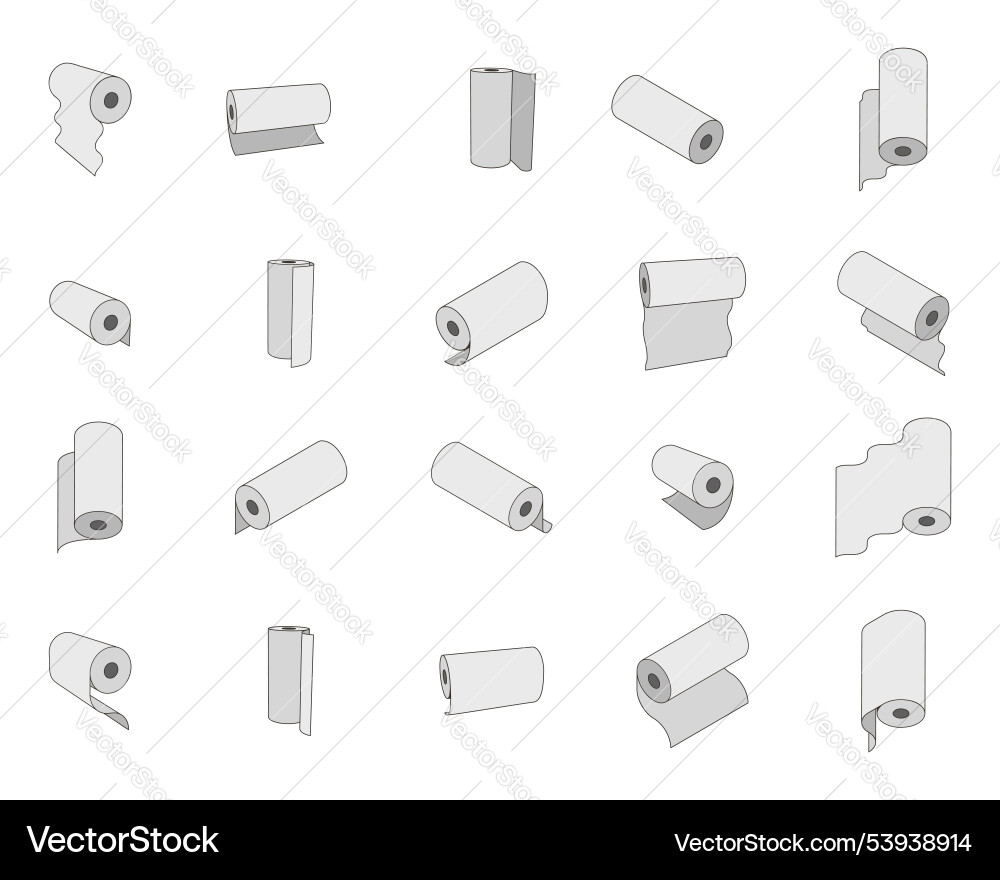 Textile roll icon paper tube design for kitchen Vector Image