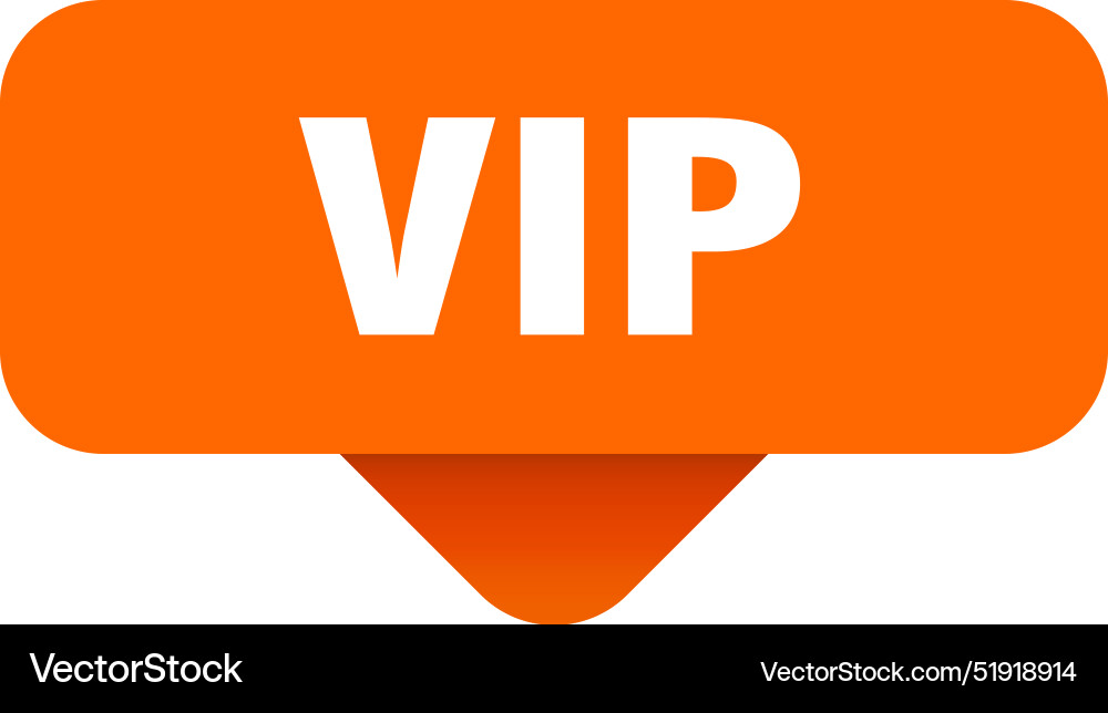 Vip sticker vip sign on transparent background Vector Image