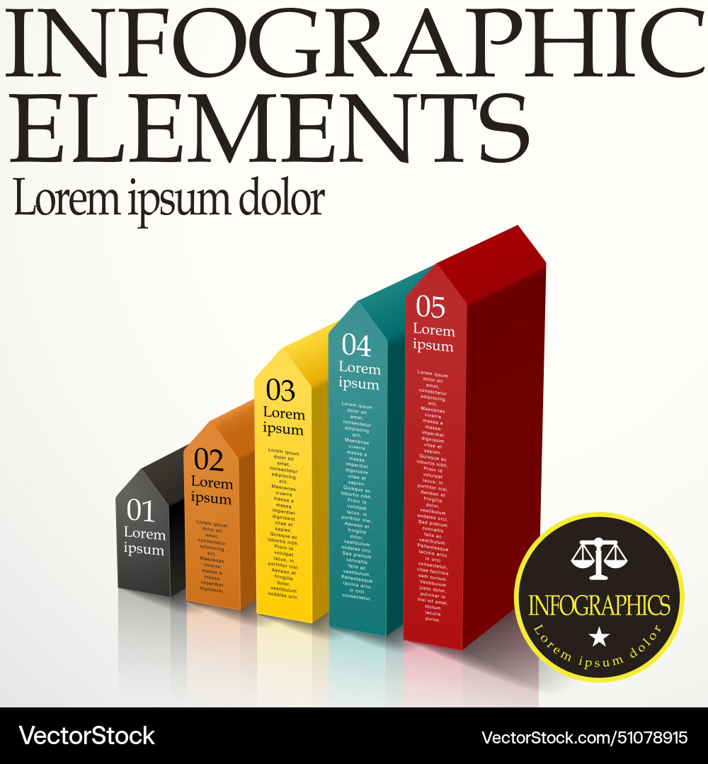 Abstract bar infographics Royalty Free Vector Image