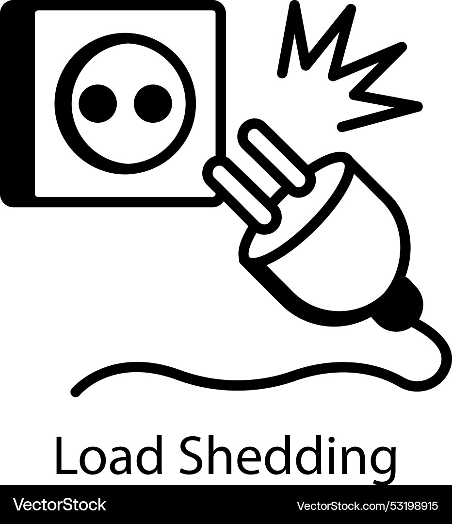 Load shedding Royalty Free Vector Image - VectorStock