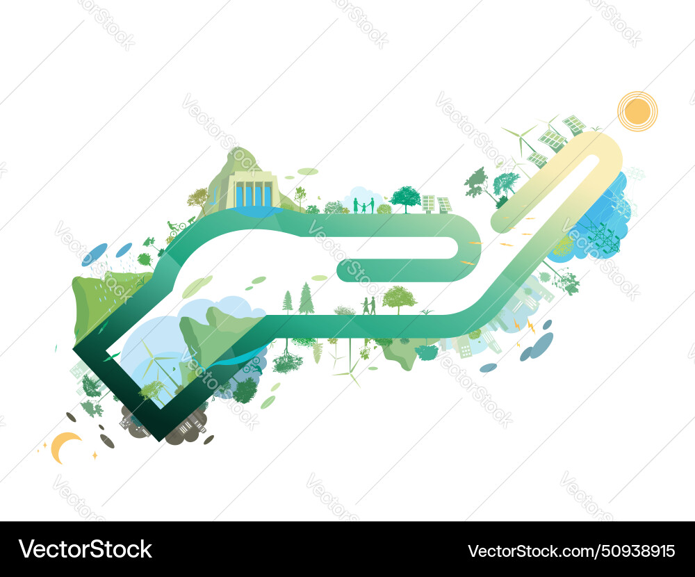 One hand holding graphic eps10 Royalty Free Vector Image