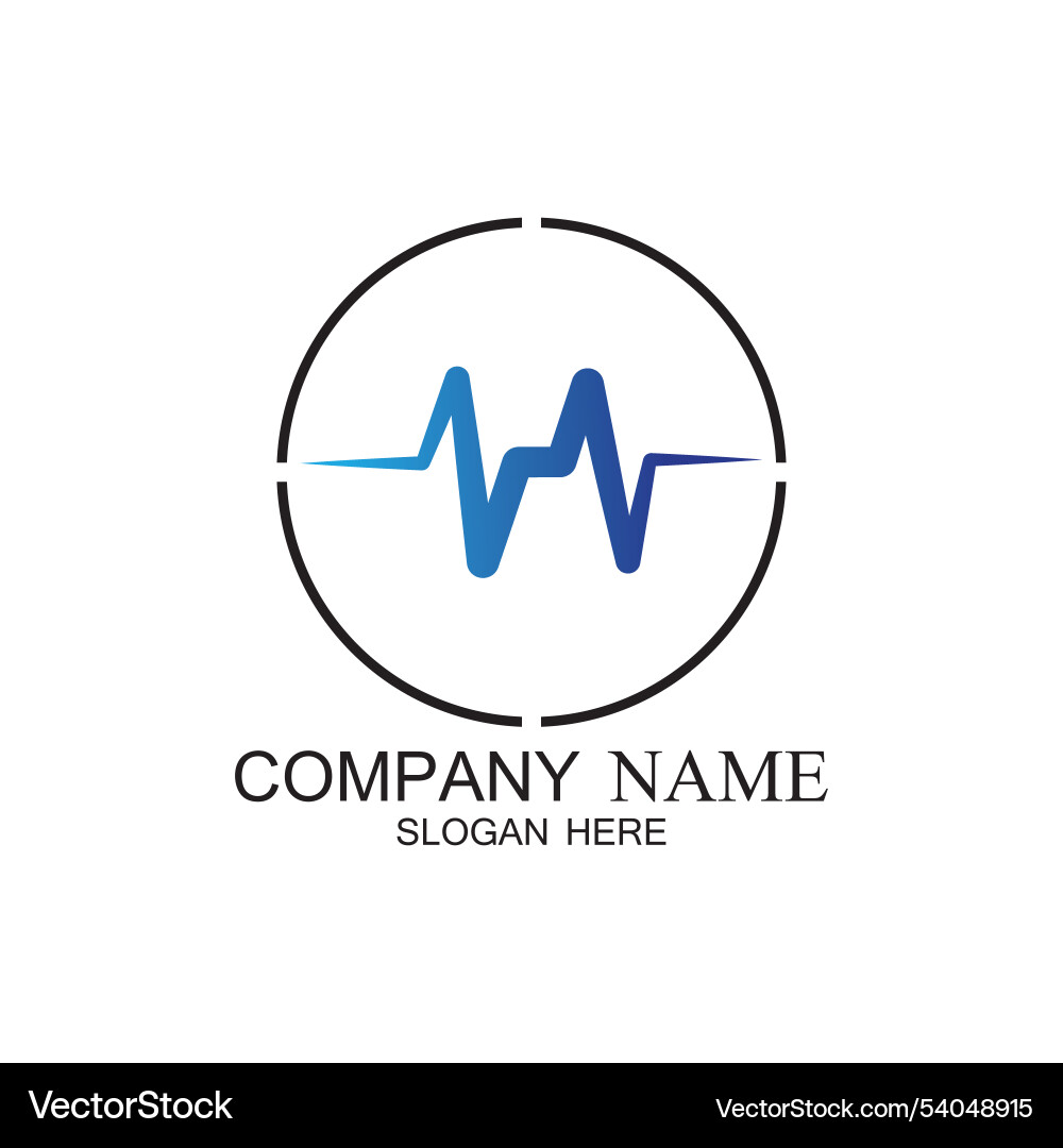 Pulse line template Royalty Free Vector Image - VectorStock