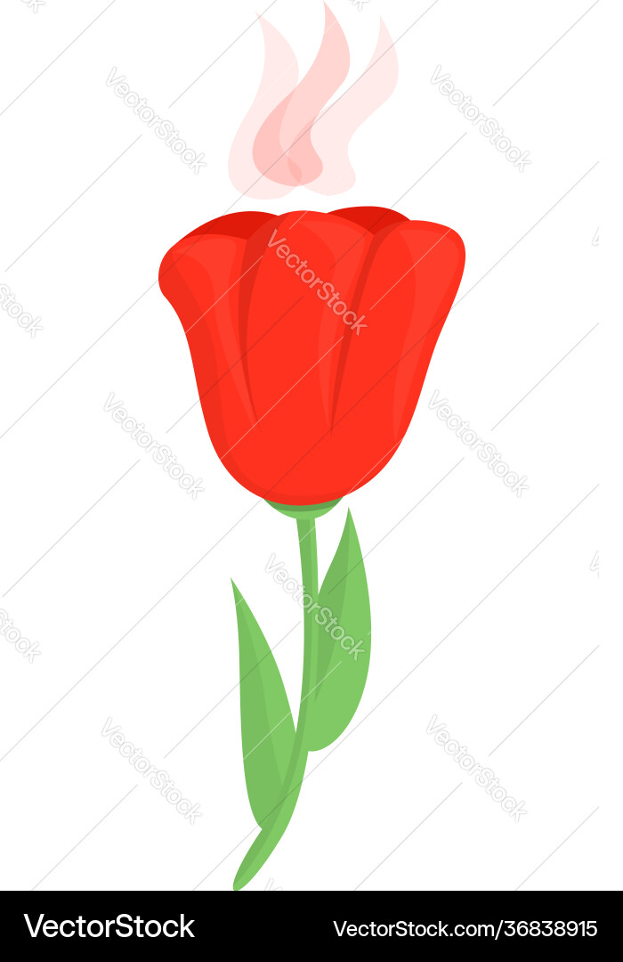 Smelling flower icon cartoon style Royalty Free Vector Image