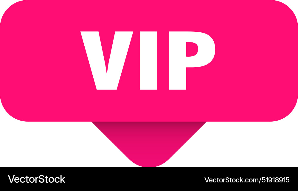 Vip sticker sign on transparent background Vector Image