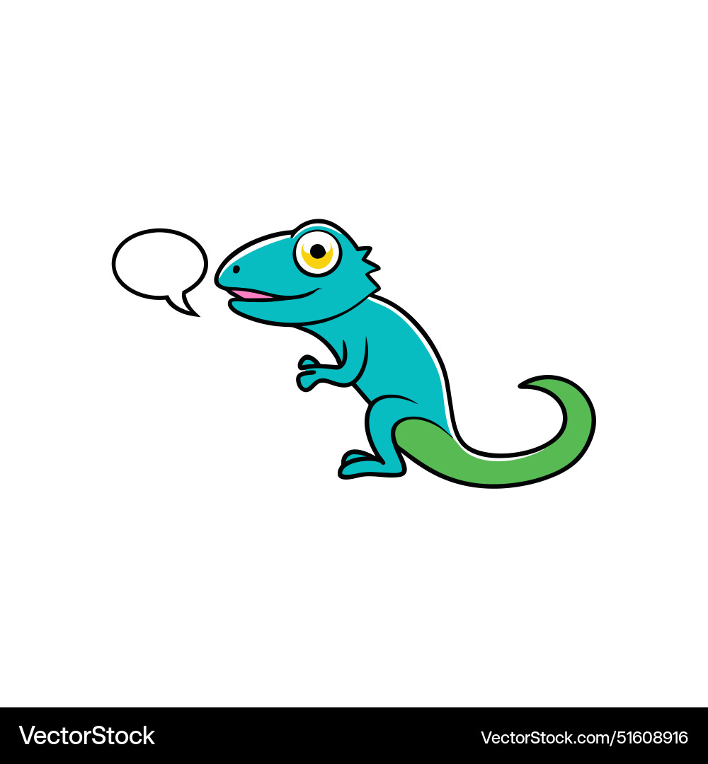 Basilisk lizard speaks icon Royalty Free Vector Image
