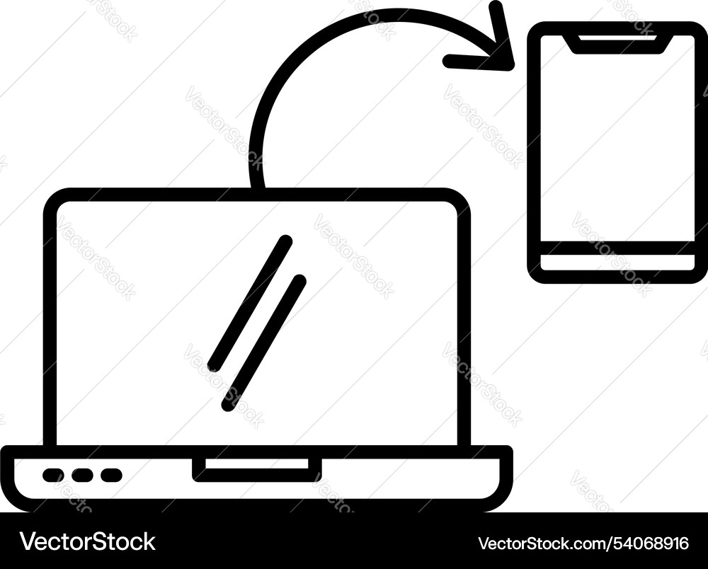 Connection line icon design Royalty Free Vector Image