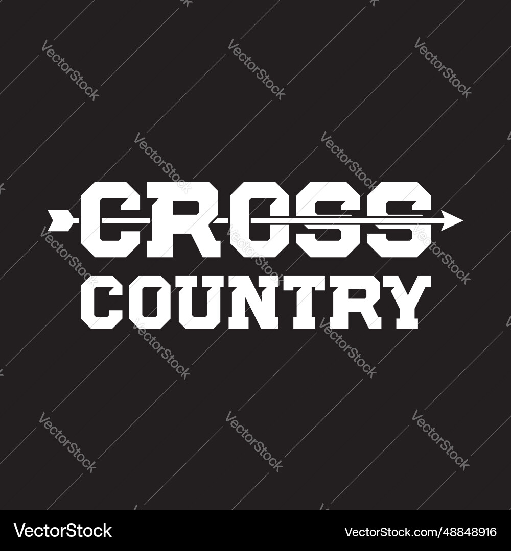 Cross Country Team Logo Royalty Free Vector Image