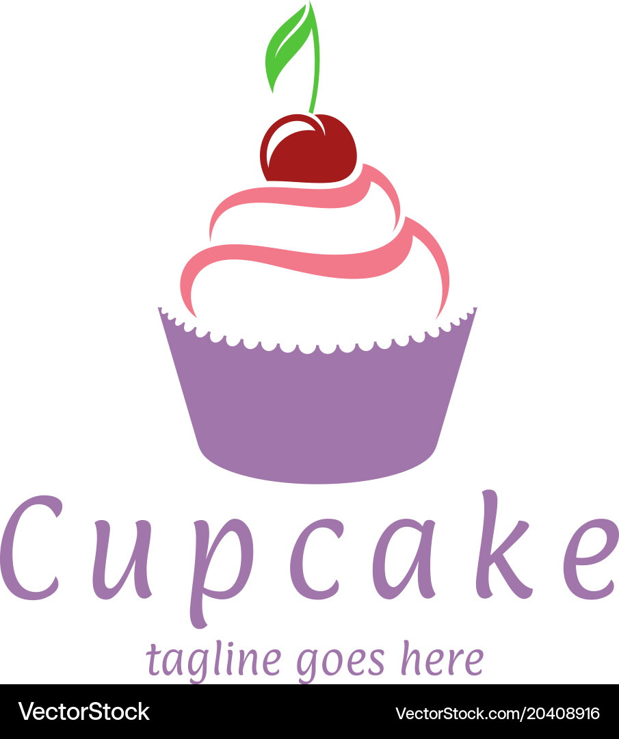 Cupcake logo Royalty Free Vector Image - VectorStock