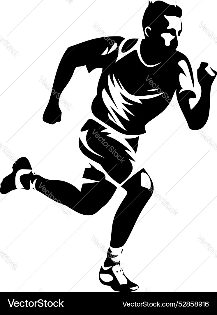 Endurance essence runner icon emblem swift Vector Image