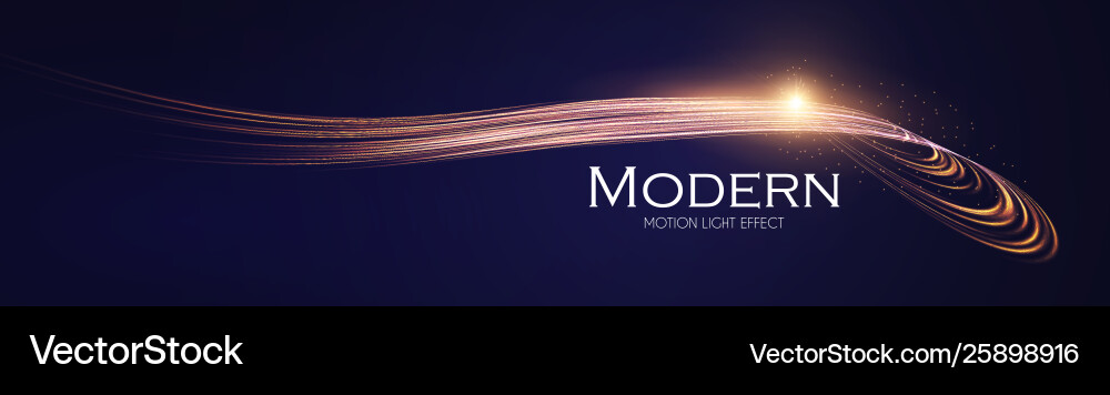 Motion light effect shining wave glow design Vector Image