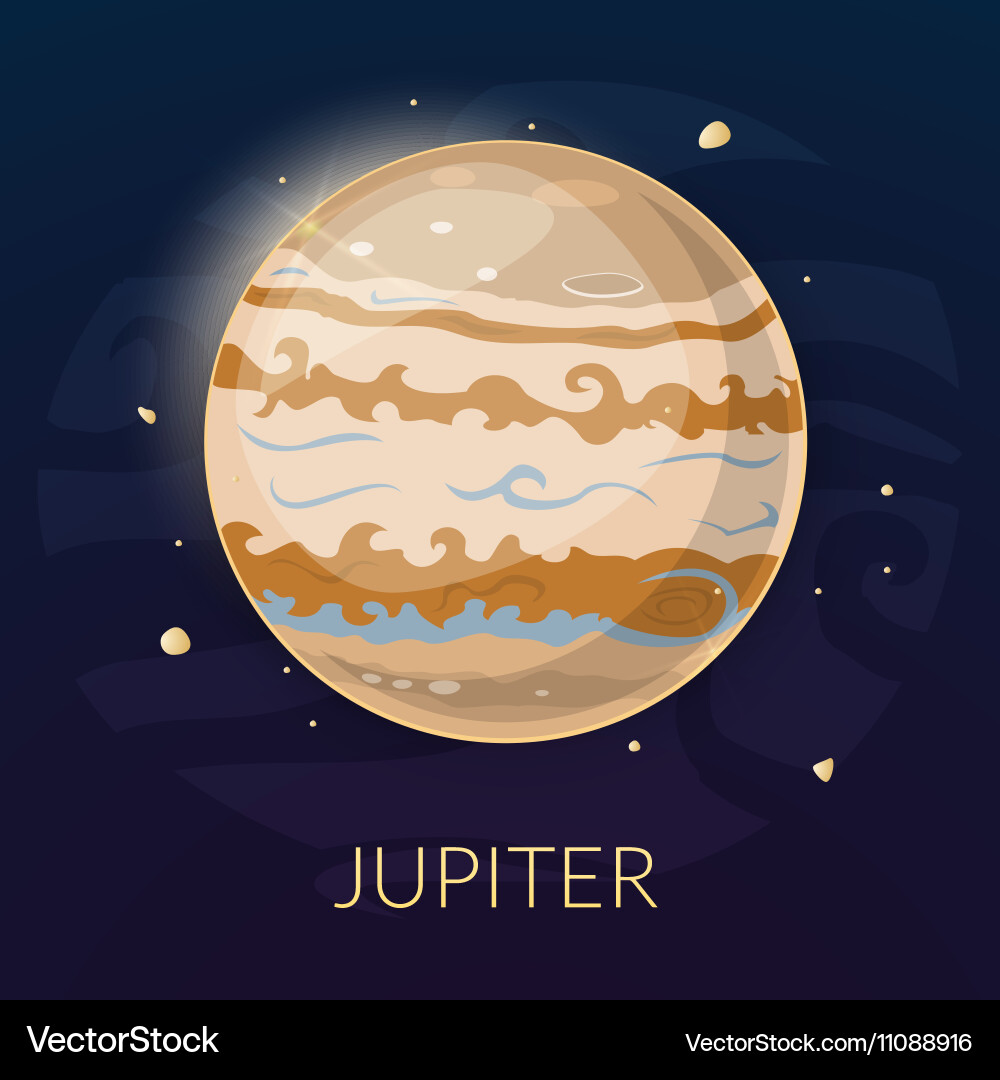 Planet jupiter Royalty Free Vector Image - VectorStock
