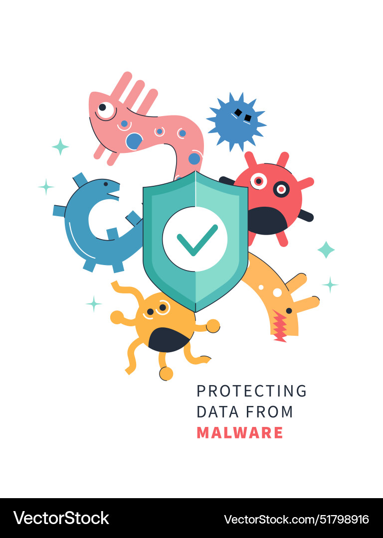 Protecting data from malware and spam Royalty Free Vector