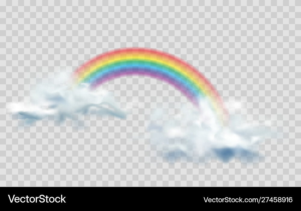 Rainbow icon isolated on transparent background Vector Image