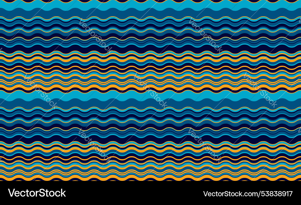 Abstract background with wavy stripes in vibrant Vector Image