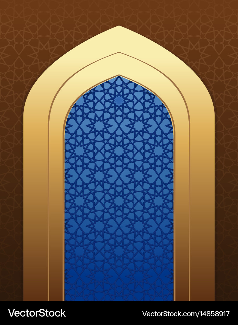 Arabic architecture islamic design background Vector Image