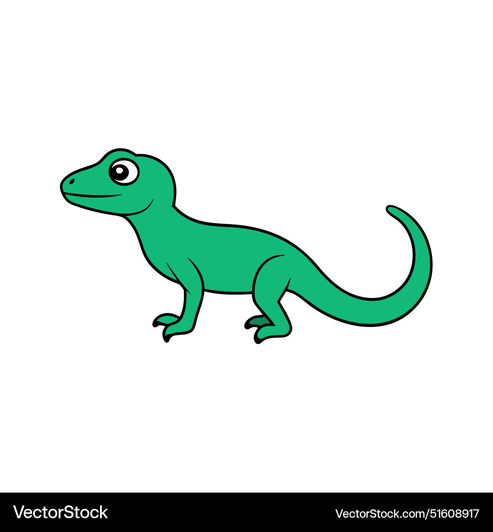 Basilisk lizard stands icon Royalty Free Vector Image
