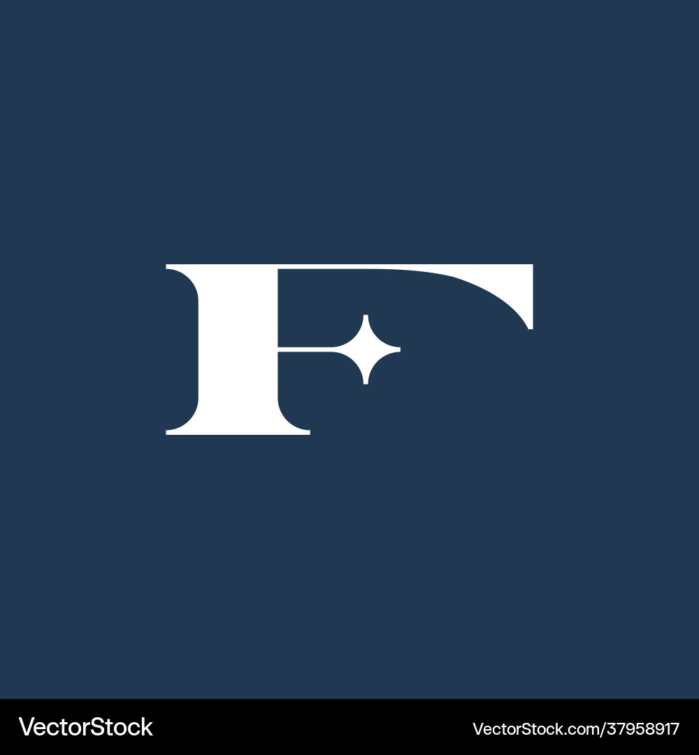 F star letter mark initial logo icon Royalty Free Vector