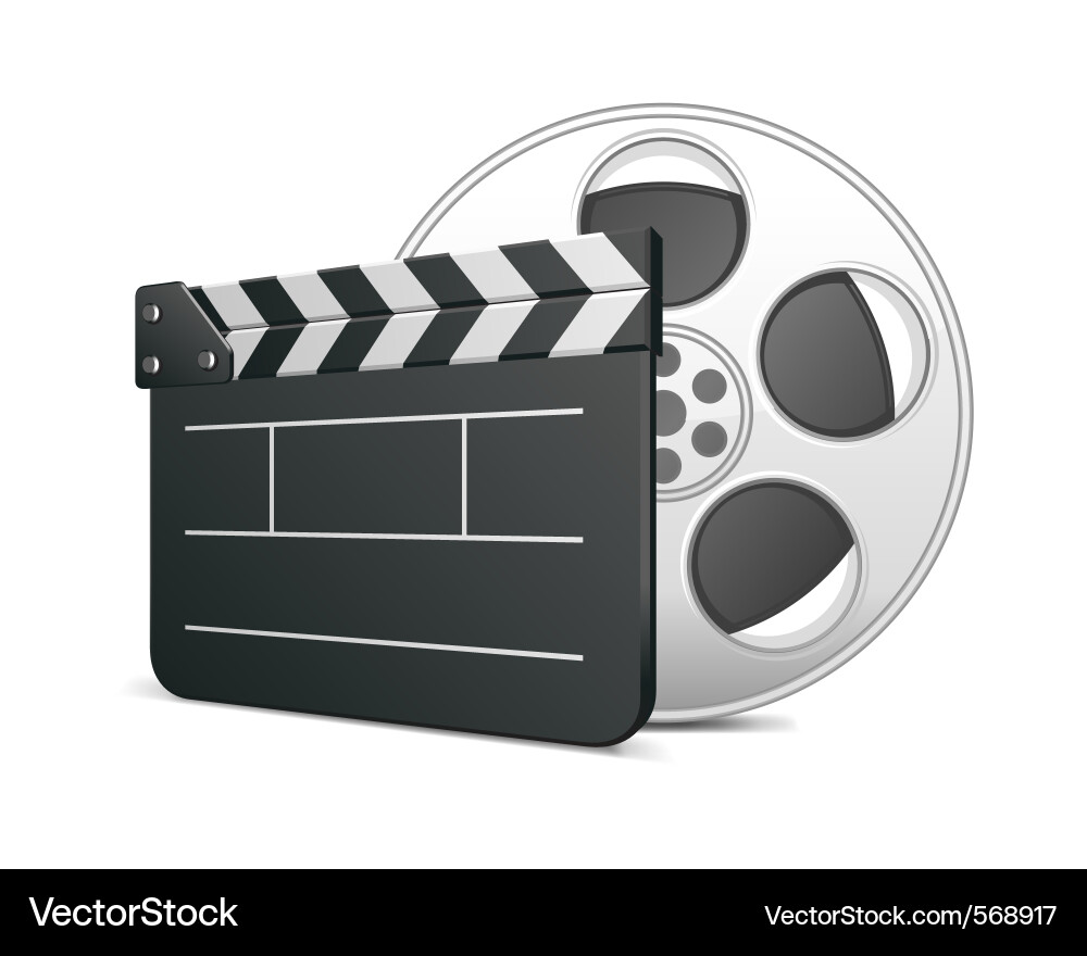 Film clap board icon Royalty Free Vector Image