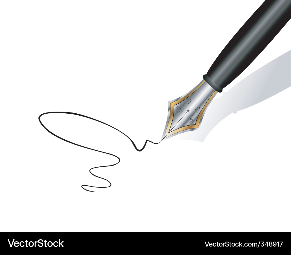 Fountain pen Royalty Free Vector Image - VectorStock