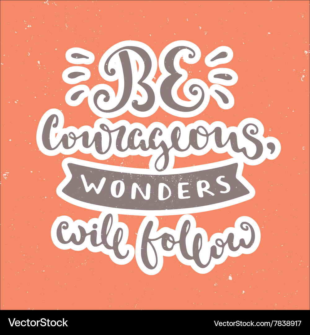 Hand drawn lettering poster Royalty Free Vector Image