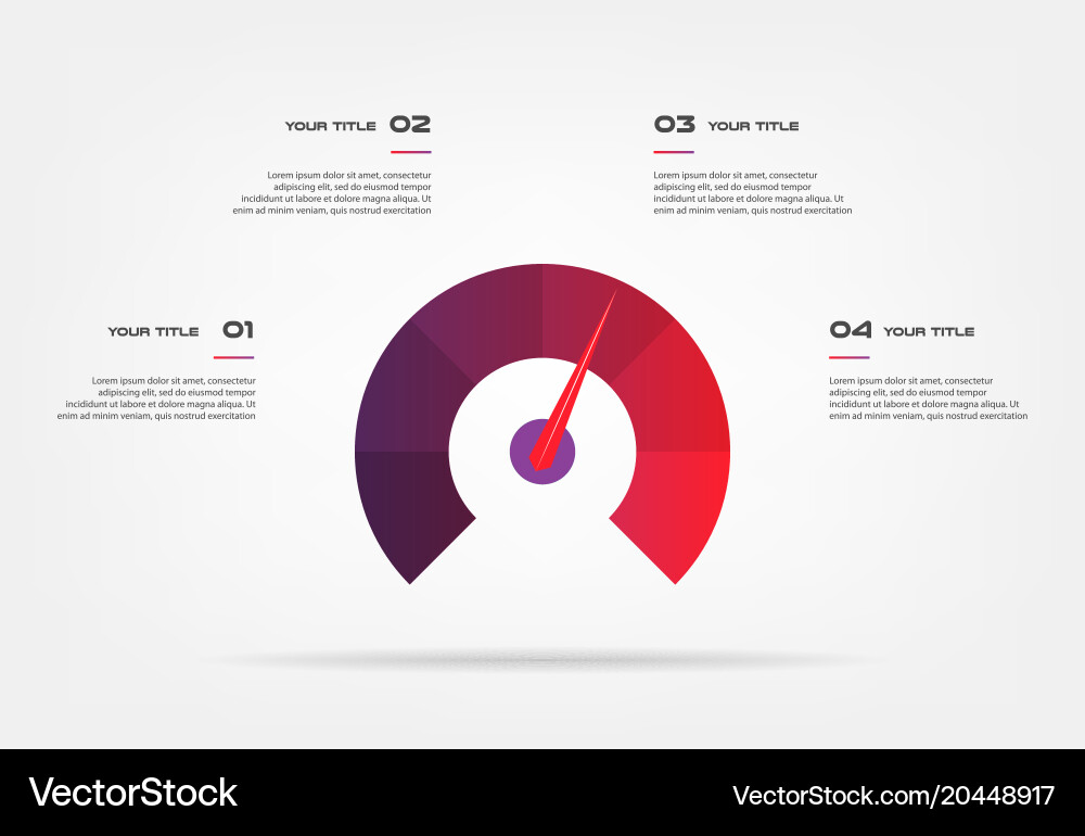 Speedometer infographics with circle element Vector Image