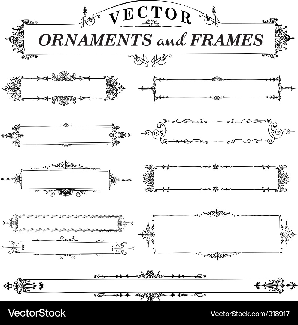 Vintage Frame Collection Royalty Free Vector Image